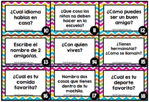 Spanish Back to School Task Cards Scoot (Regreso a clases) - Spanish Profe