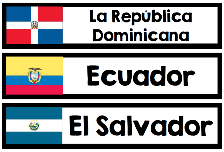 Flags of Spanish Speaking Countries Activities (Banderas paises ...
