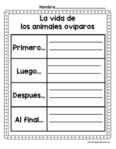 Los animales oviparos (Oviparous Animals in Spanish) - Spanish Profe