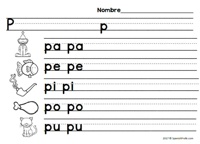 Letra P pa pe pi po pu - Spanish Profe