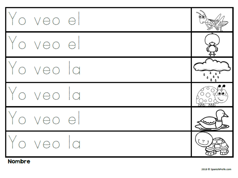 Completa las oraciones primavera (Complete the Sentences in Spanish ...