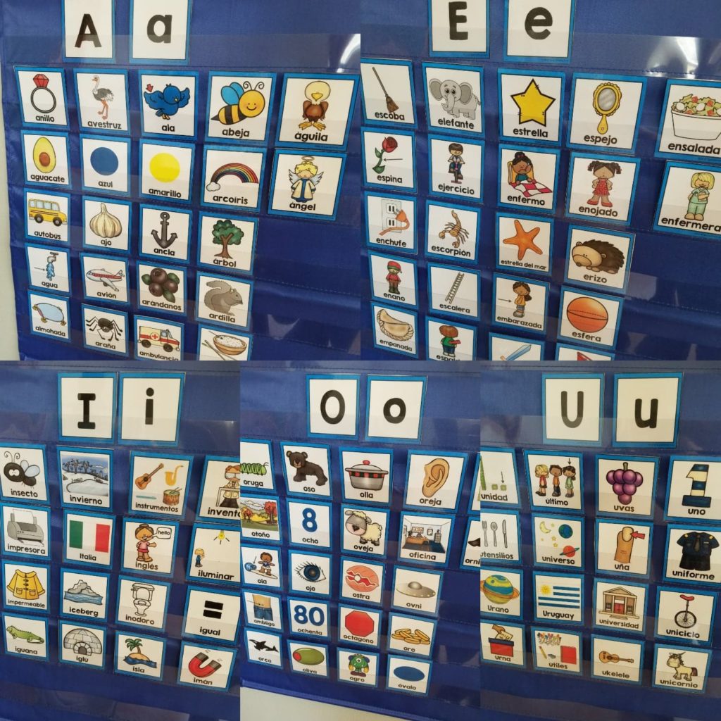 Las vocales vocabulary cards (Vowels in Spanish) - Spanish Profe