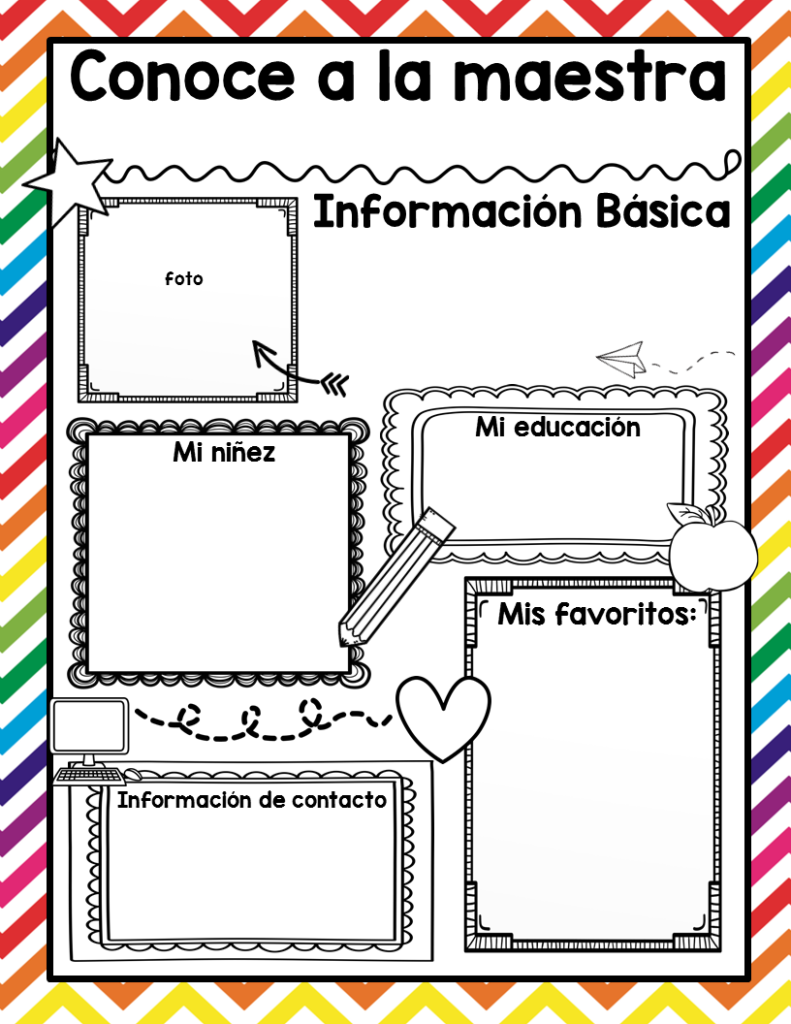 Bilingual Editable Meet the Teacher Conoce a la Maestra - Spanish Profe