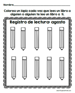 Bilingual Monthly Reading Logs (Registro de libros espanol) - Spanish Profe