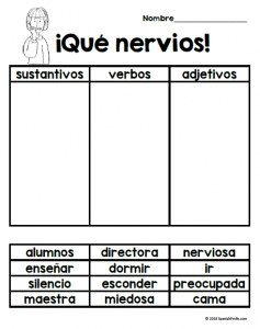 Que nervios Book study (First Day Jitters in Spanish) - Spanish Profe
