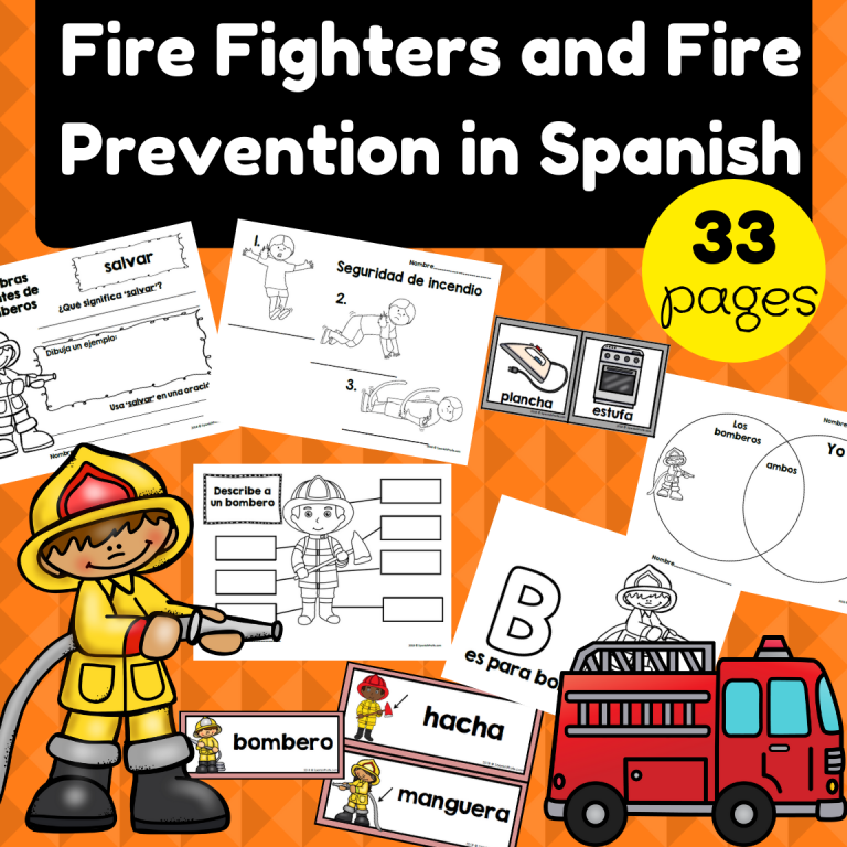 Bomberos y prevencion de incendios (Fire Safety in Spanish) - Spanish Profe