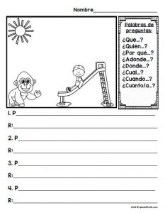 Question Writing Practice in Spanish (Practicar escribir preguntas en ...